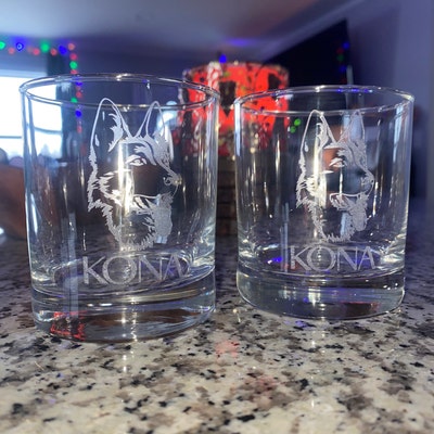 Custom Cabin Design Personalized ENGRAVED on Glassware Add Message ...