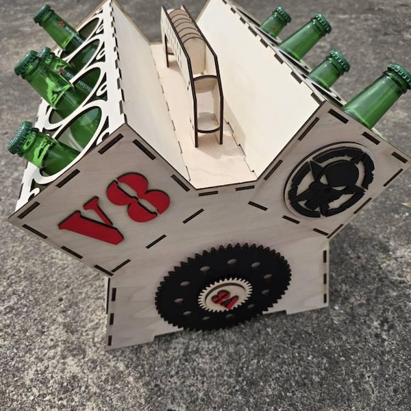 V8 Engine Beer Bottle Holder Laser Cut File (3mm & 4mm) - Etsy