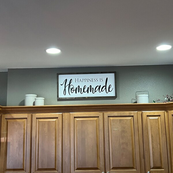 Happiness is Homemade Rustic Farmhouse Sign , Country Wood Signs, Home ...
