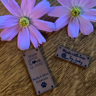 Custom Tags for Handmade Items, Faux Leather Hat Tags, Tags for Knit ...