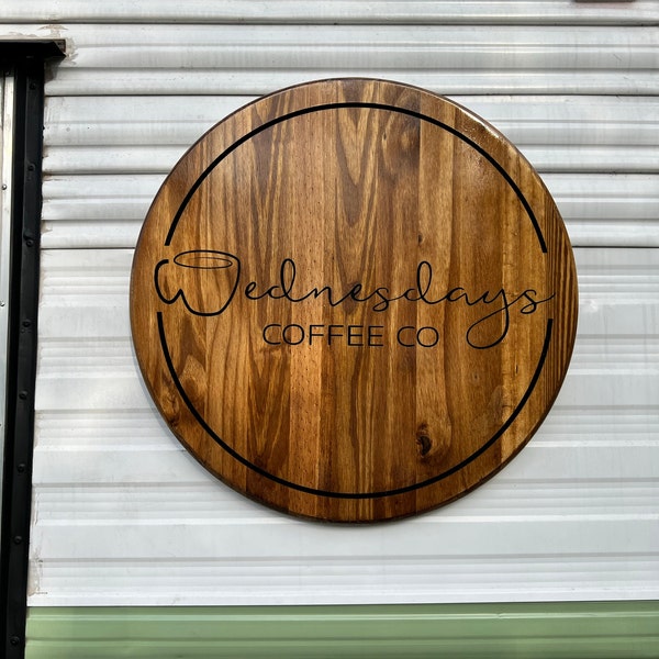 Wood Signs, Round Wooden Sign, Personalized Sign, Family Name Sign ...