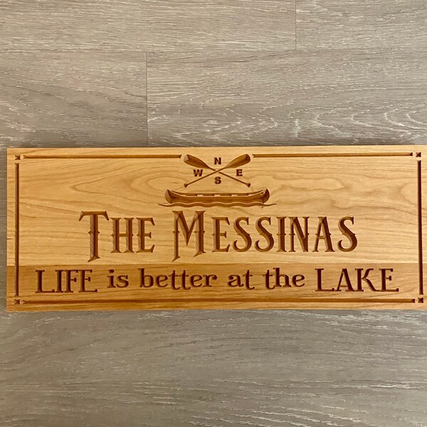 Sign for Lake House Cabin Sign Lakehouse Sign Lodge Decor Custom Lake ...