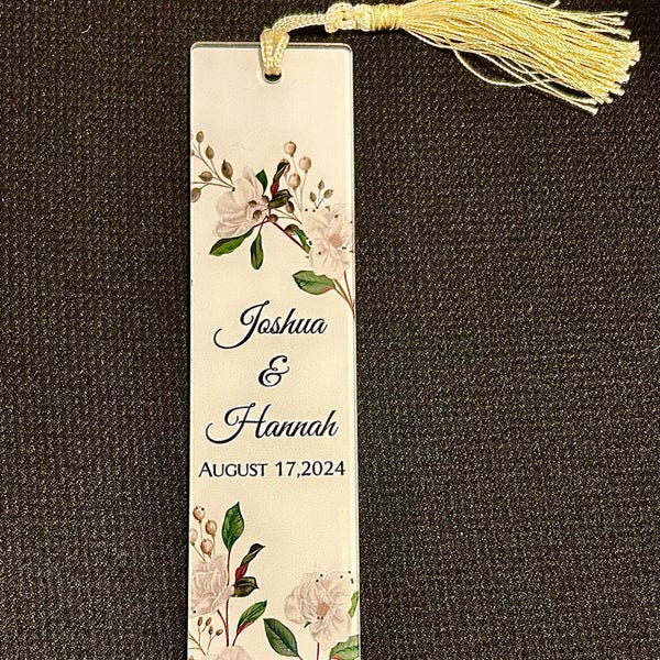 Wedding Favor Bookmarks - Custom Engraved Bookmark- Custom Bookmark ...