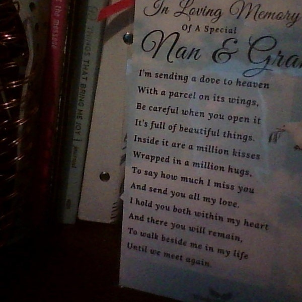 In Loving Memory of A Special Nan & Grandad Grave Card | Memorial ...