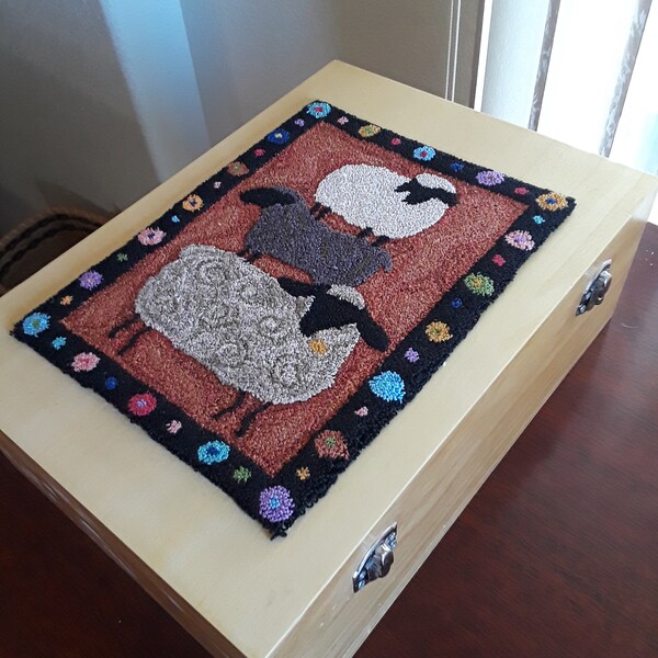 3 Shades of Sheep Punchneedle Pattern - Etsy