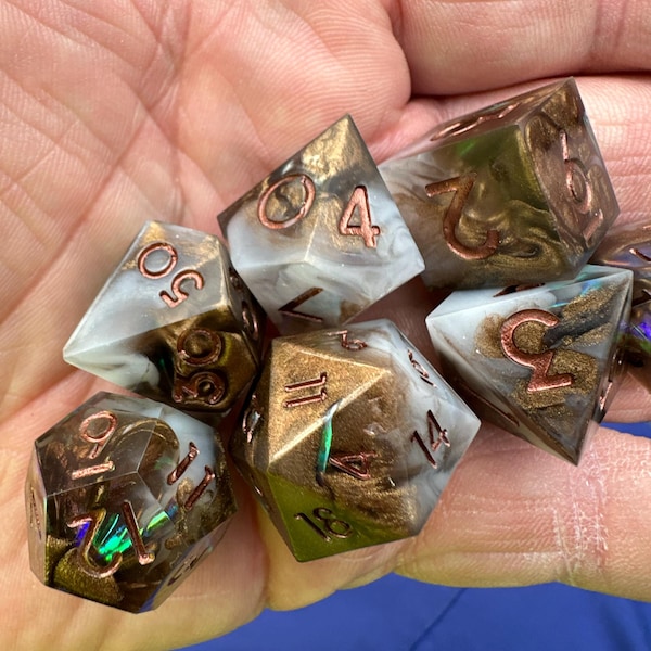 Crystal Caves Geode Dice Set - Etsy