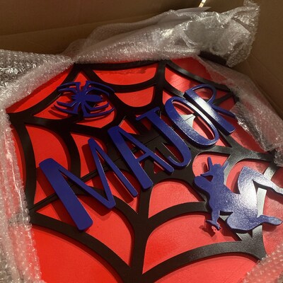 Spiderman Name Sign, Captain America, Batman, Superhero Room Decor, 3D ...