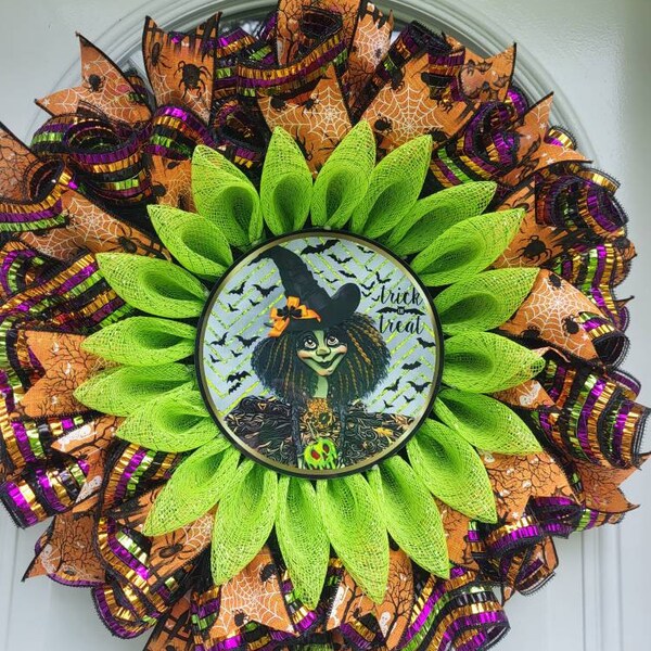 Witch Wreath Sign, Round Wreath Sign, Wreath Attachment, Metal Sign - Etsy
