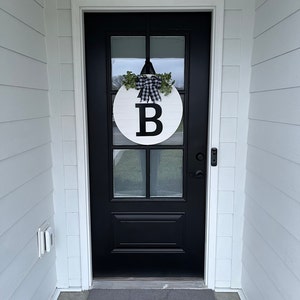 Monogram Front Door Sign Welcome Door Decor Front Door - Etsy