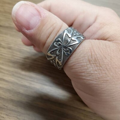 Vintage Mickey Mouse Stainless Steel Spoon Ring Vintage Bonny Disney ...