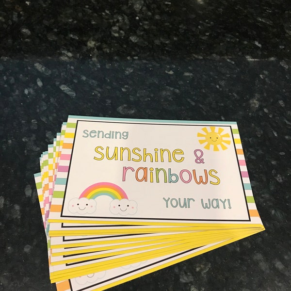 Happy Mail for Students (sunshine & Rainbows) - Postcard for Students ...