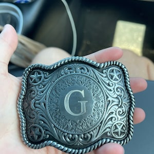 Engraved Solid Steel Belt Buckle Personalized Satin Silver | Etsy