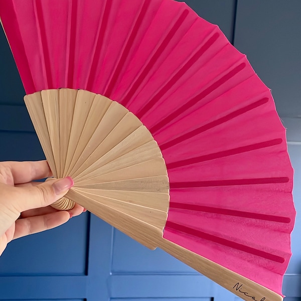 Personalised Wooden Fan, Wedding, Hen Do Fan for Bridal Party ...