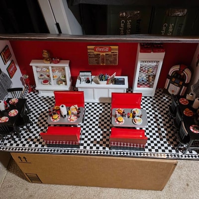 Miniature Coca Cola Menu Board Wall Sign, 1:12 Scale Handmade, Kitchen ...