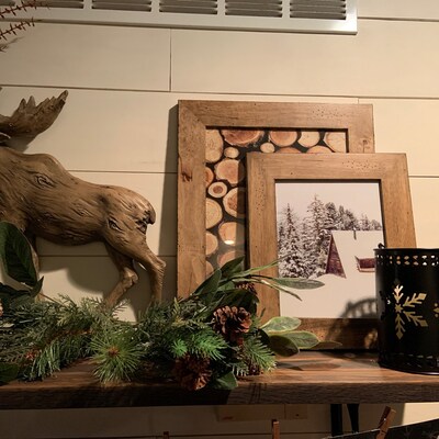 Winter Print Set of 5 Prints Moose Log Cabin Printable Art Woodland ...