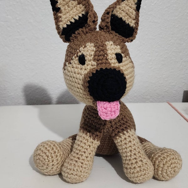 Crochet Pattern Dog German Shepherd, Amigurumi Crochet Dog Pattern ...