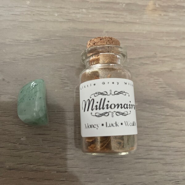 MILLIONAIRE Spell Bottle, Money Drawing, Wealth and Prosperity Magic ...