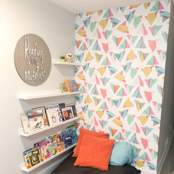 Book Lover Sign; Home Library; Reading Nook Sign; 3-D Round Reading is ...