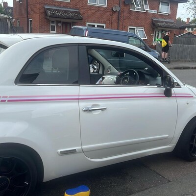 Fiat 500 595 Abarth Side Stripes Stickers Exact Correct Size as Genuine ...