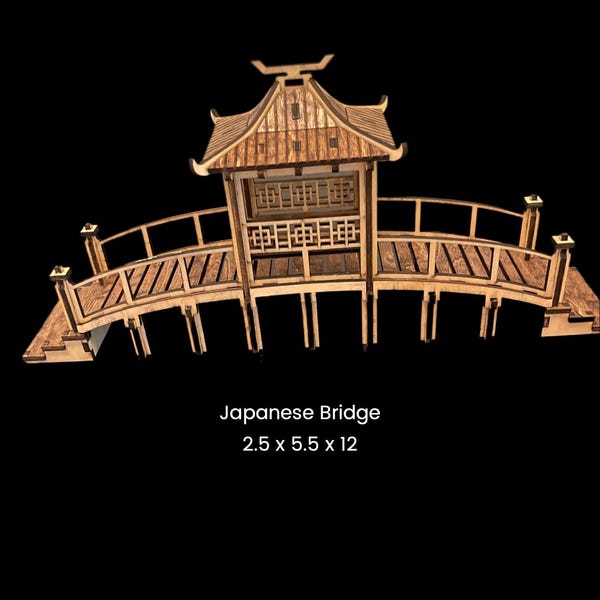 Asian Bridge Pagoda Laser Cut File: Tabletop RPG Terrain (digital ...