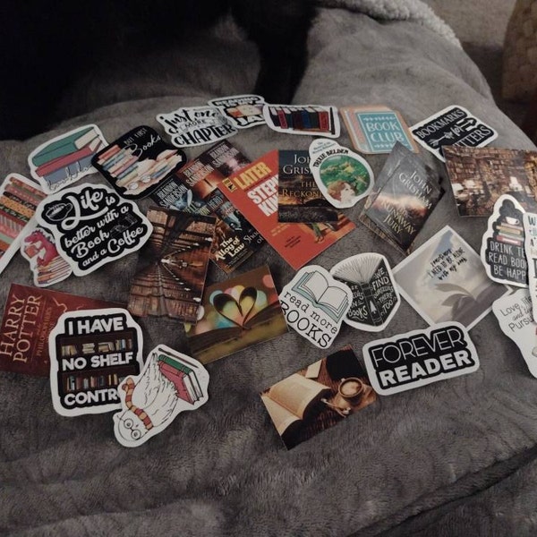 Grab Bag Book Stickers | Bookworm Sticker Pack | Mystery Sticker Bundle ...