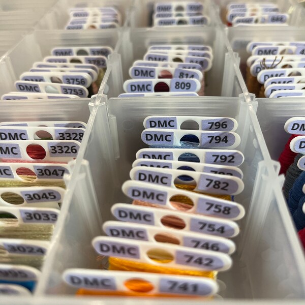 DMC Thread Labels - Organize Your Bobbins With Large Font Number ...