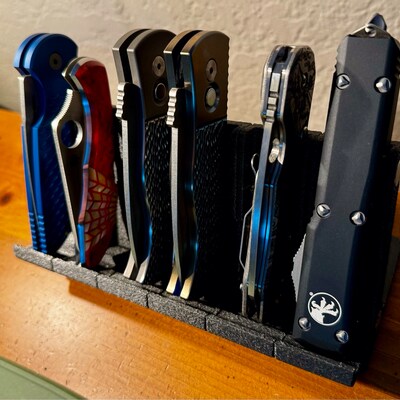 Triangle EDC Knife Rack W/catch Tray for Knife and Item Storage - Etsy