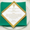 Hexagon Shaped Menu/ Geometric Shape Menus/ White and Gold - Etsy