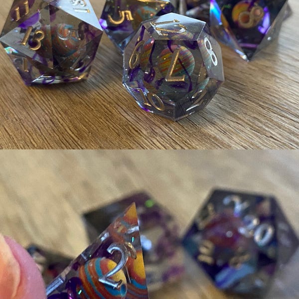 Galaxy Dice, Planet Dice, Astronomy, Dnd Dice Set, Space Themed Dice ...