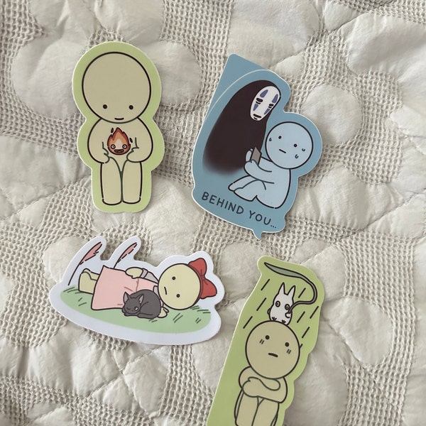 Smiski X Studio Ghibli Stickers | Vinyl Waterproof Stickers | Laptop ...