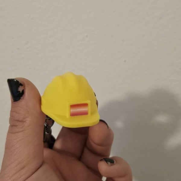 Hard Hat Keychain - Construction Hard Hat Keychain, Cute, 3D Printed ...