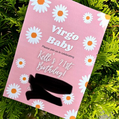 Virgo Baby Digital Invitation Template, Virgo Season, Virgo Zodiac ...