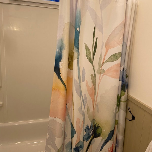 Spring Flowers on Shower Curtains | Floral Watercolor Print Shower ...
