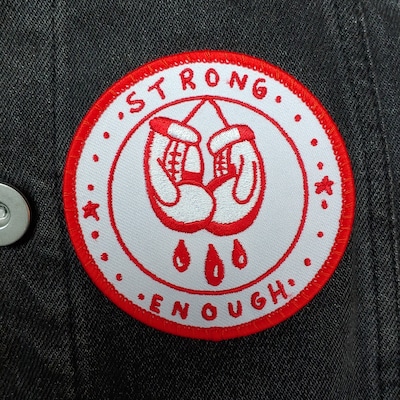 Strong Enough Patch. Boxing Gloves Embroidered Patch. Strength - Etsy