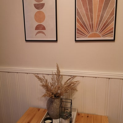 Sun and Moon Phases Art Print Boho Decor Set of 2 Terracotta - Etsy