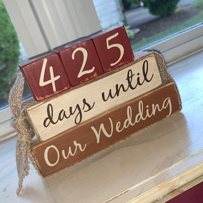 Countdown Blocks, Days Until weeks Until Our Wedding, Mr. and Mrs., I ...