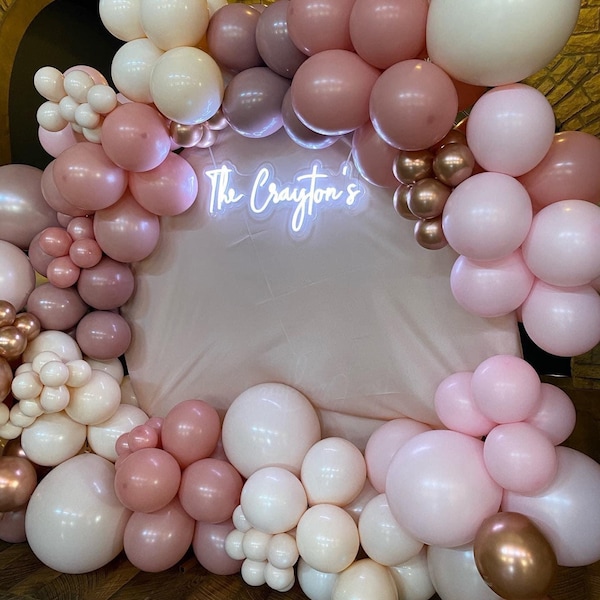 Pink Biodegradable Balloons / Dusty Pink Balloon Garland, Hot Pink ...