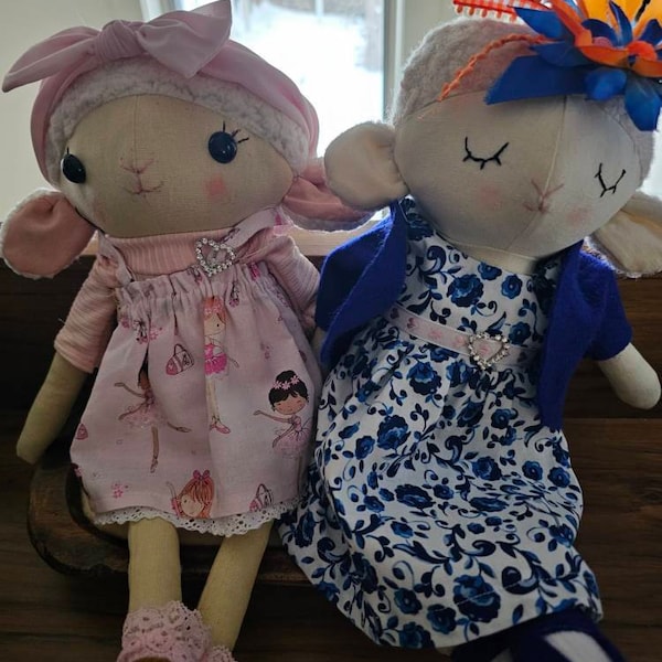 Lamb Sewing Pattern PDF - Make a Cloth Lamb Doll / Stuffed Animal Toy ...