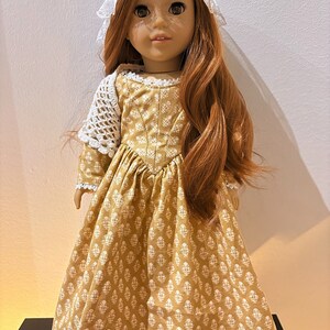 1840s Fan Front Dress for American 18 Inch Doll - Etsy