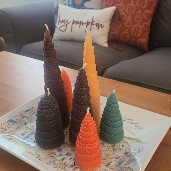 Rust Beeswax Candles, Beeswax Candles, Tapers, Candles, Fall Candles ...