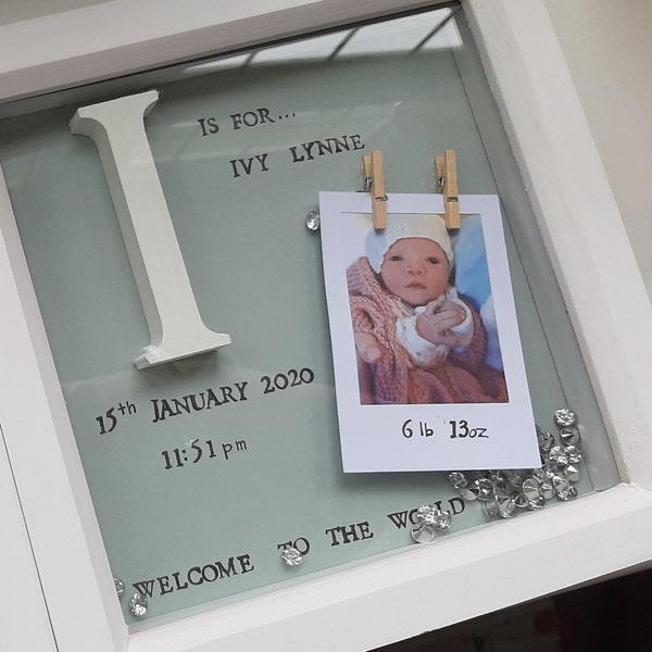 Personalised Baby Frames With Initial - Etsy