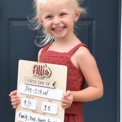 Personalized First Day of School Sign. Custom Last Day of School Sign ...