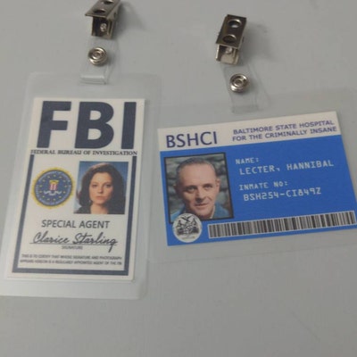 Silence of the Lambs Clarice Starling ID Badge Card Hannibal Lecter ...