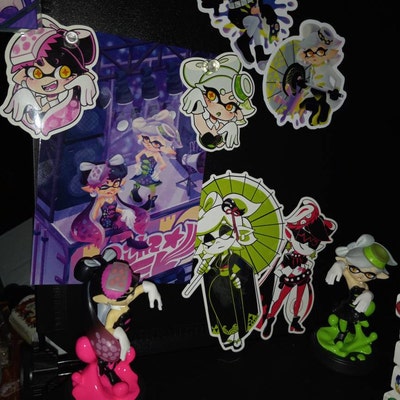 SPLATOON Squid Sisters off the Hook Callie Marie Pearl Marina Vinyl Stickers Waterproof ...