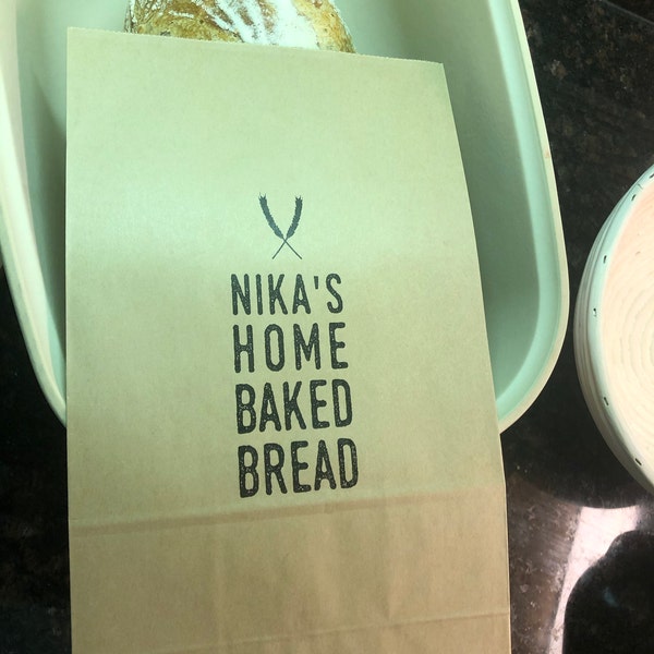 Home Baked Bread Stamp | Bakery Stamp | Bread Label Stamp | Bakery ...