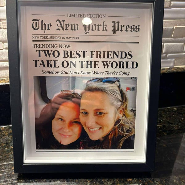 Custom Newspaper Print, Custom Friendship Wall Art, College Dorm, Gift ...