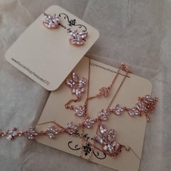 Rose Gold Back Necklace Bridal Backdrop Necklace Rose Gold Necklace ...