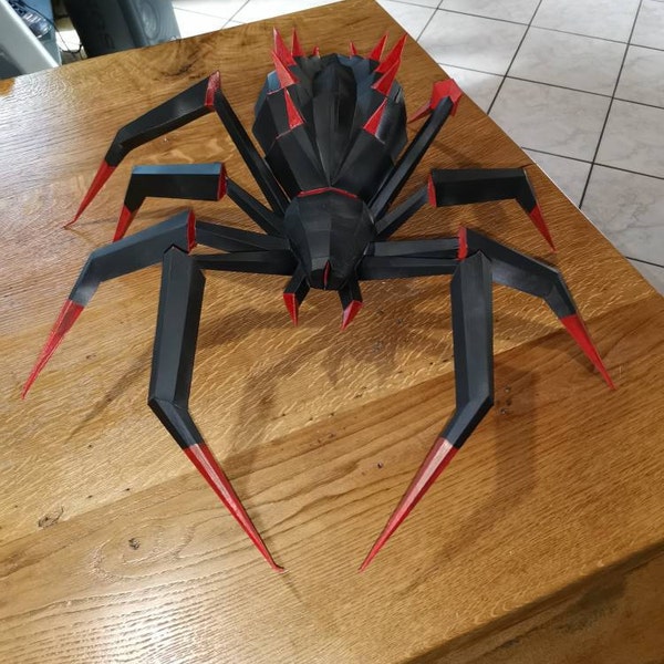 Tarantula Halloween Spider Papercraft + XL Version - DIY Patterns for ...