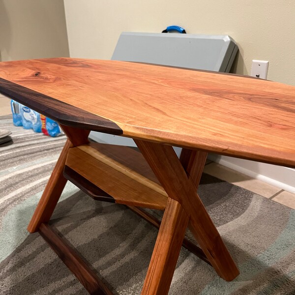 Hardwood Floating Shelves Solid Wood Brass Shelf in Walnut, Maple ...