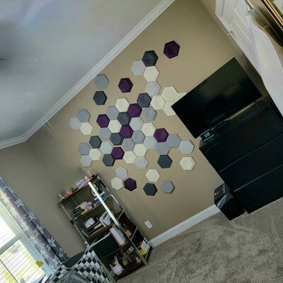 Decorative Soundproofing Tile PACK 50 TILES Acoustic Panel Studio Sound ...